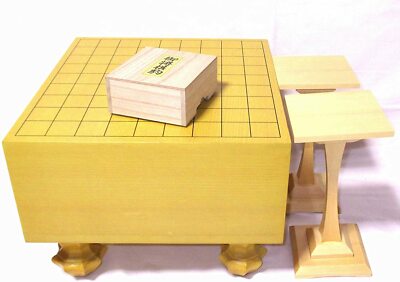 SHOGI BAN Wood Board Table & Koma tables set Traditional Japanese Chess ...