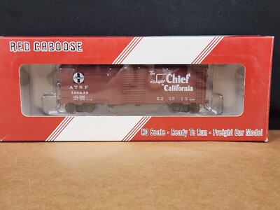 HO RED CABOOSE RR-38100-6 BOX CAR ATSF "THE SUPER CHIEF CALIFORNIA ...