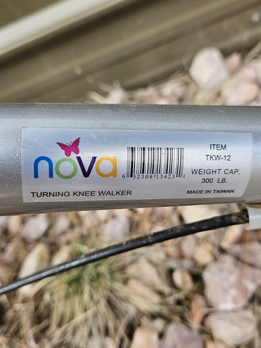 Nova TKW-12 Knee Walker Scooter Leg Caddy Silver Complete W/ Guide And ...