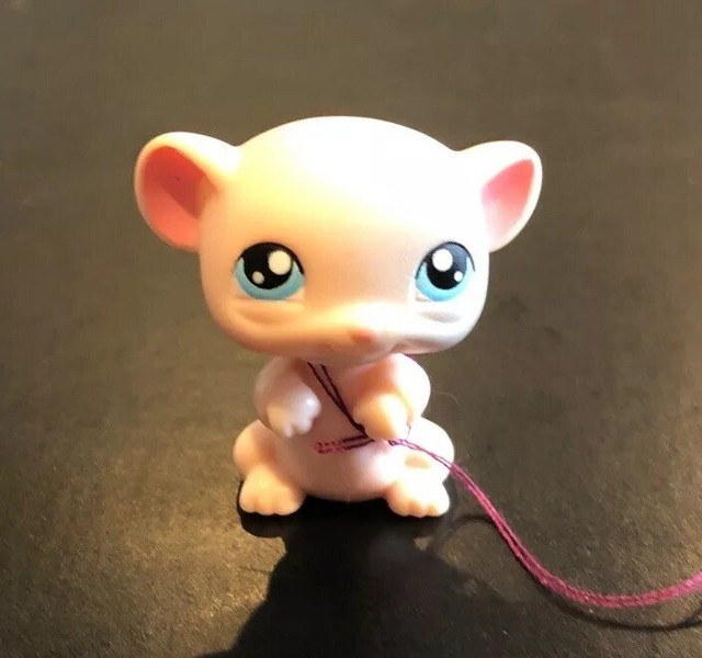 Littlest Pet Shop LPS #102 Pink Mouse Grey Face | eBay