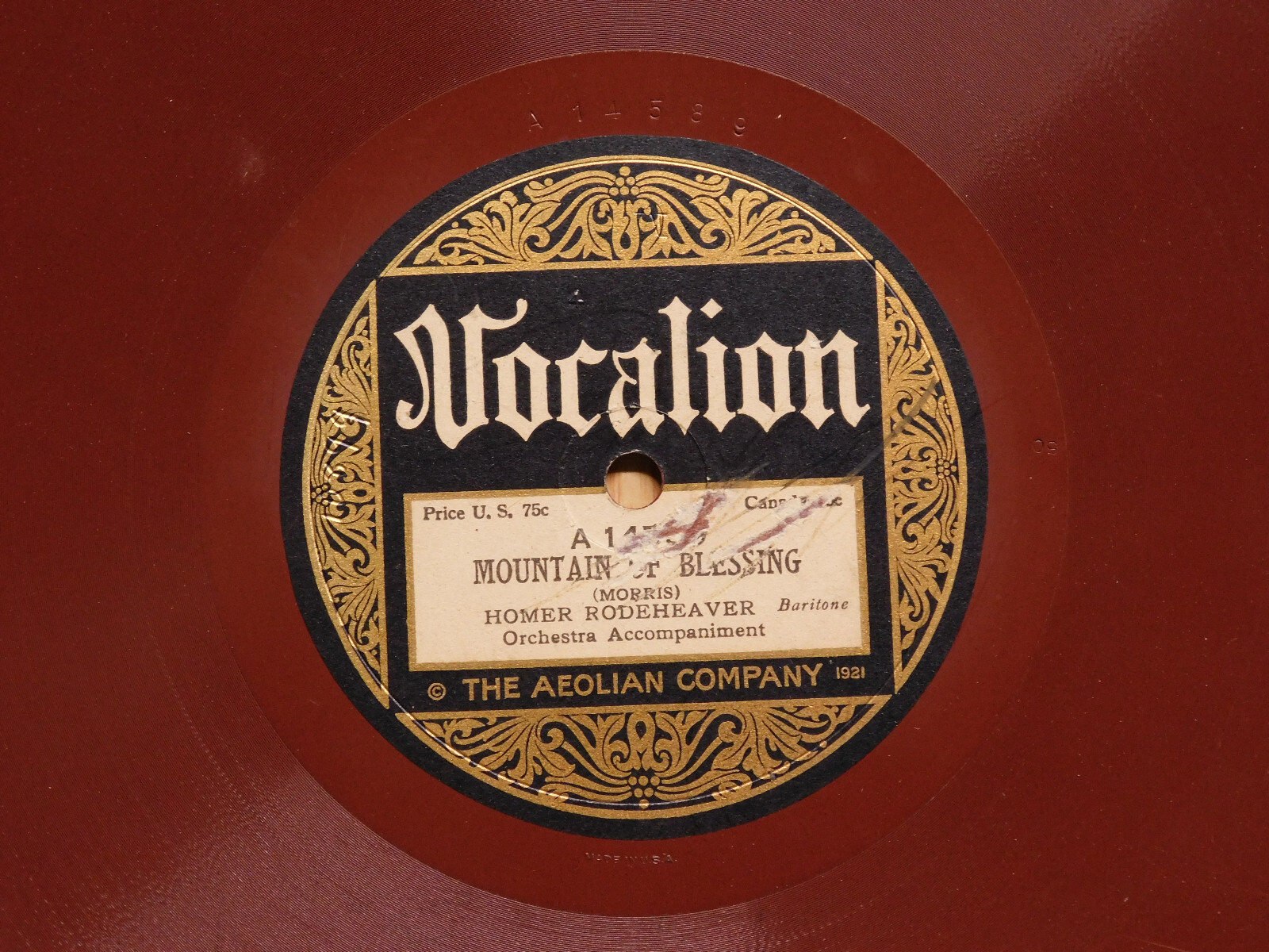 Homer Rodeheaver opera 78 Mountain Of Blessing bw Bridge The Road To ...