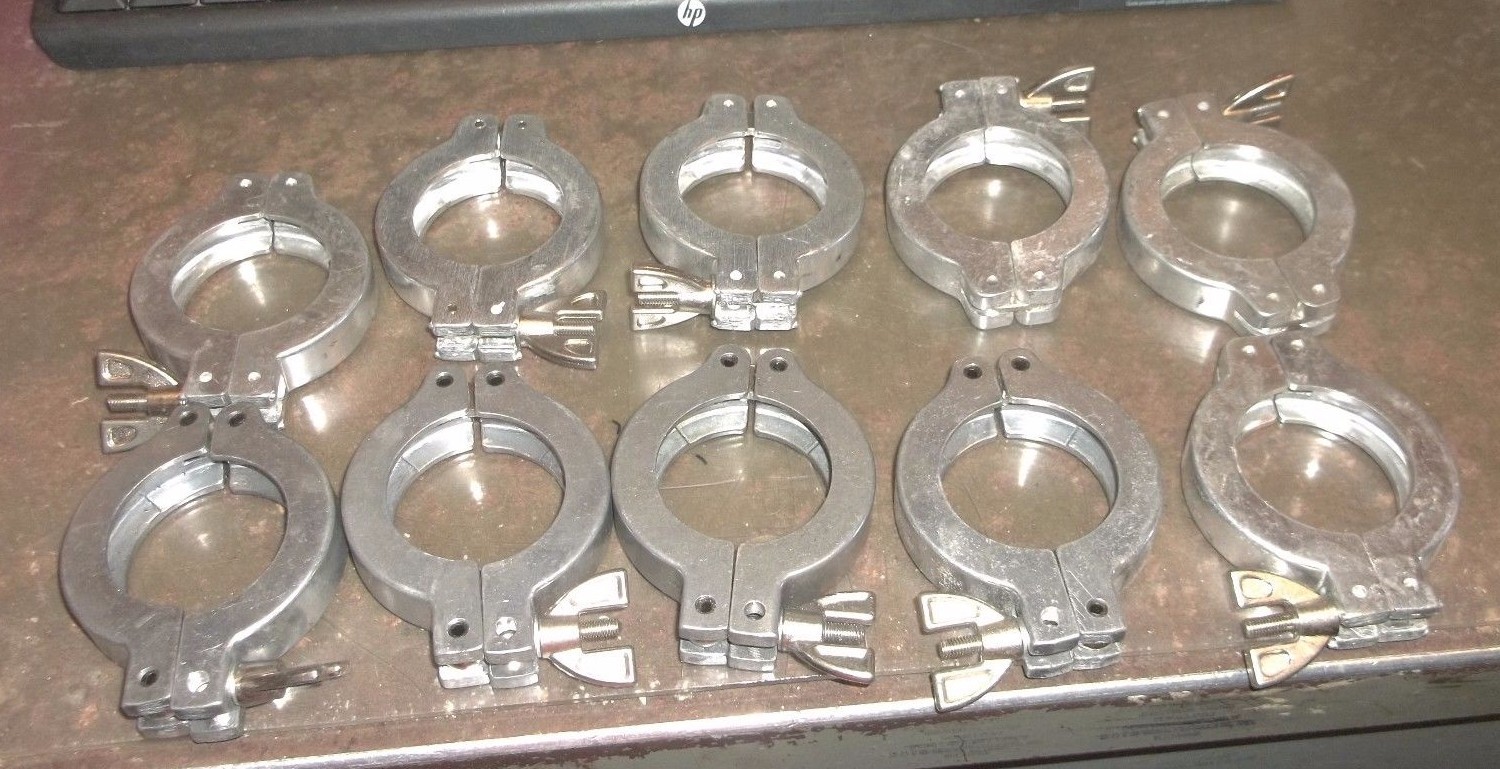 LOT OF 10 LAB TUBE COUPLING CLAMP VACUUM LABORATORY CLAMPS APPROX. 2 5 ...