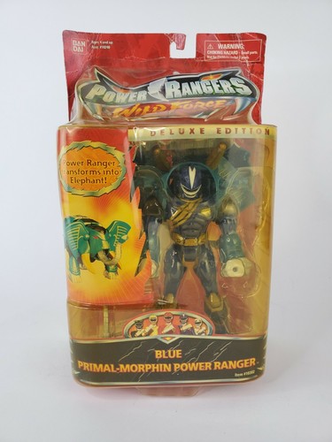 NEW Bandai Power Ranger Wild Force Blue Primal Morphin Power Ranger ...