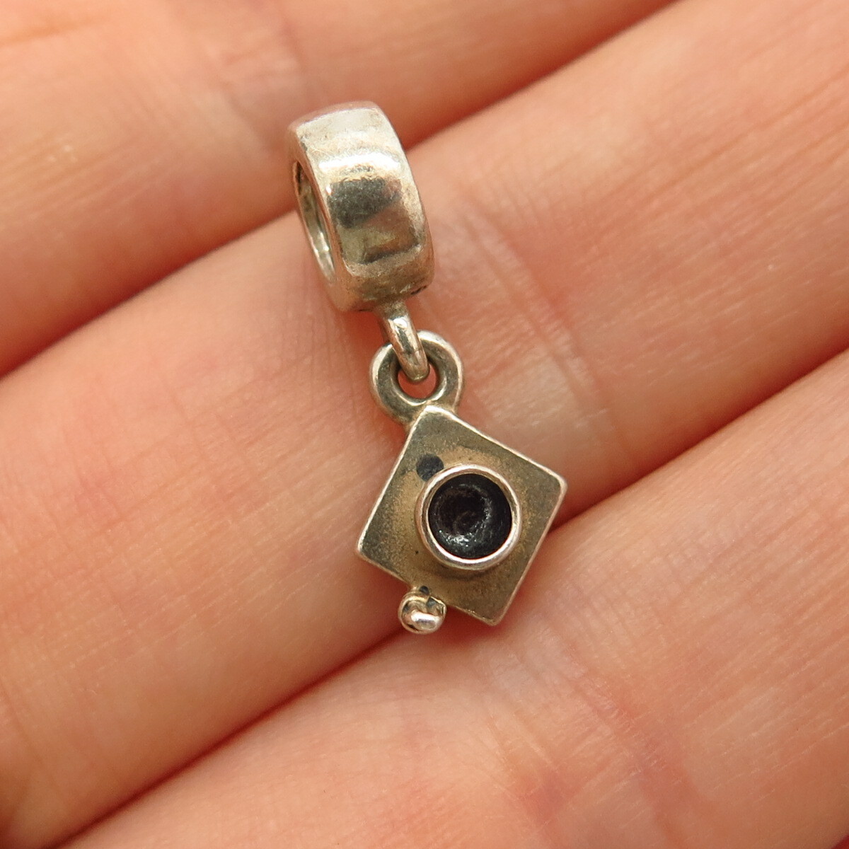 925 Sterling Silver Graduation Academic Cap Small Bea… - Gem