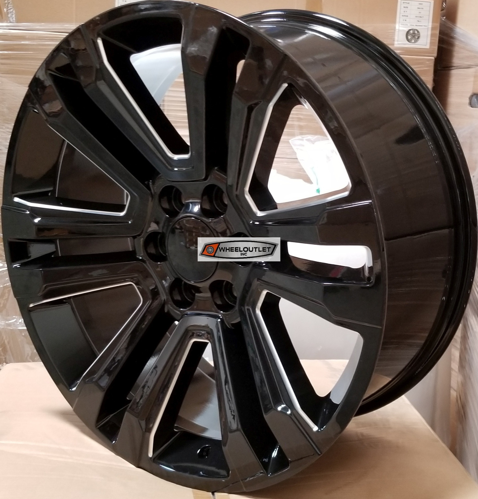 26 GMC Replica Rims Black Milled Wheels Fit Tahoe Sierra Yukon ...
