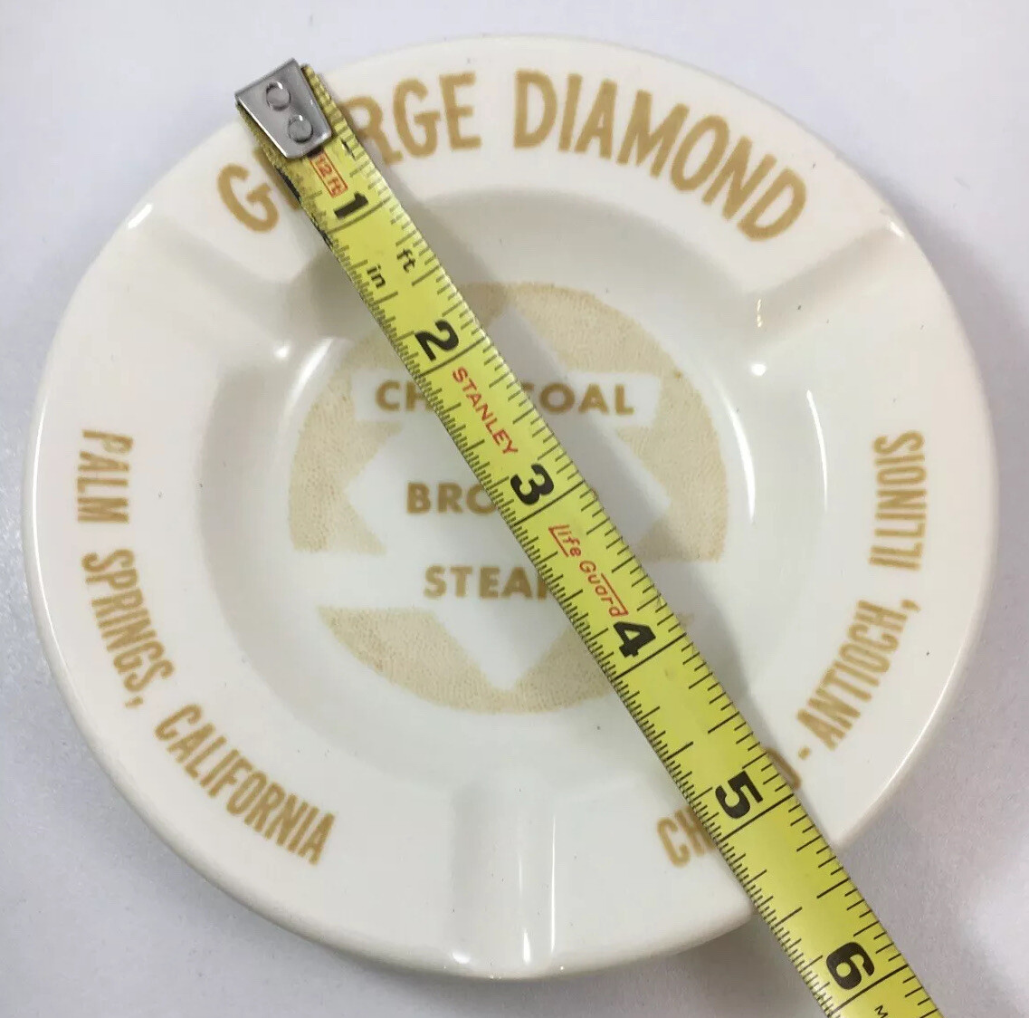 George Diamond Restaurant Steaks Vtg Advertising Ashtray Royal China ...