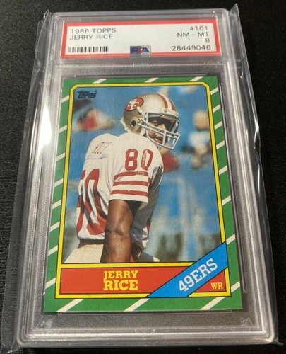 1986 Topps Football Jerry Rice ROOKIE RC #161 PSA 8 NM-MT | eBay