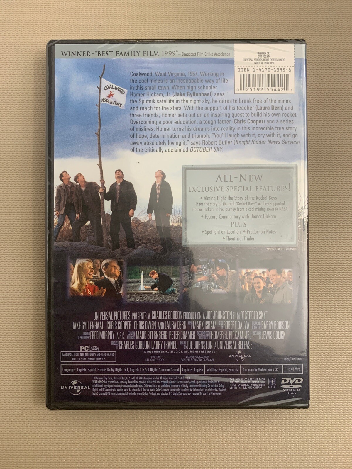 October Sky (DVD, 2005) Special Edition Widescreen Jake Gyllenhall ...
