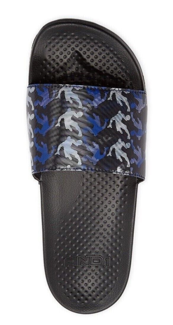 AND1 Men's Slip-on Crossover Slides/Slippers Size 7.8,9,12.13 Black ...