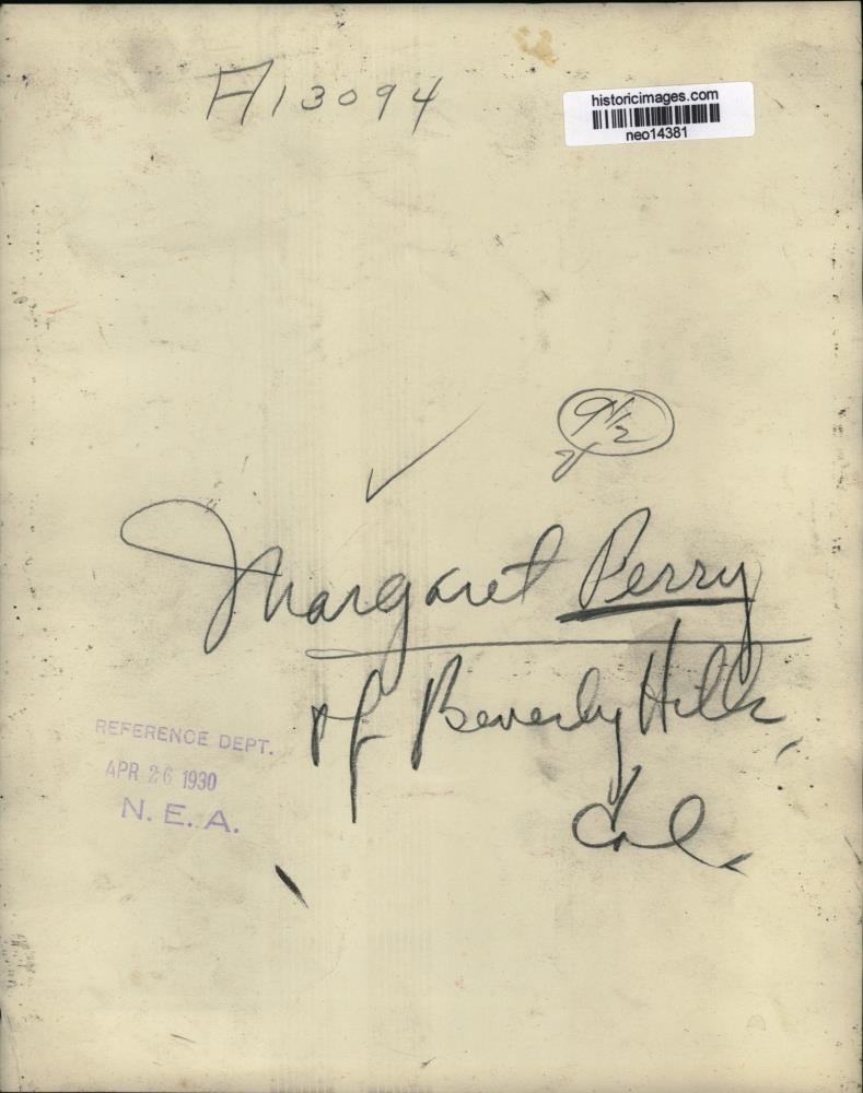 1930 Press Photo Margaret Petty of Beverly Hills, California - neo14381 ...