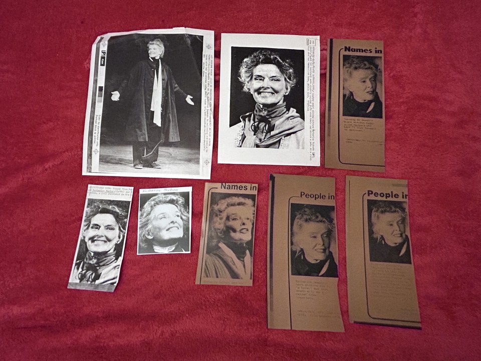 KATHARINE HEPBURN 17 wire service photos West Side Waltz rare family ...