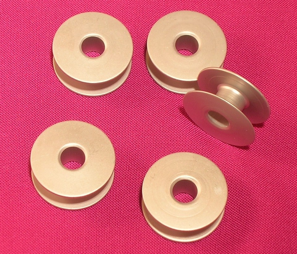 5 ALUMINIUM INDUSTRIAL SEWING MACHINE BOBBINS FITS BROTHER JUKI | eBay