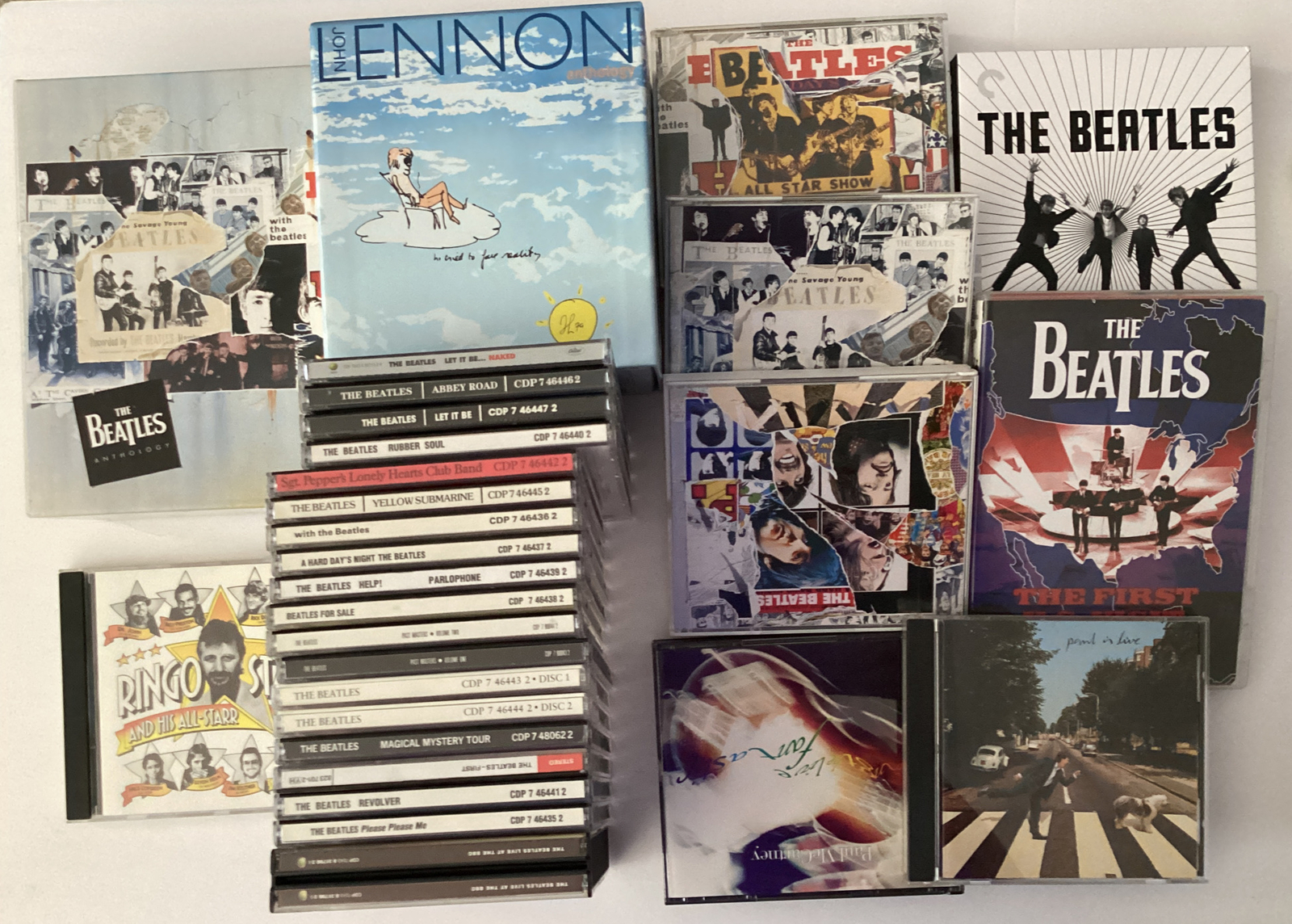 Huge BEATLES Lot - CDs, DVDs, BluRay PLUS Lennon, Ringo, Paul 35 Music ...