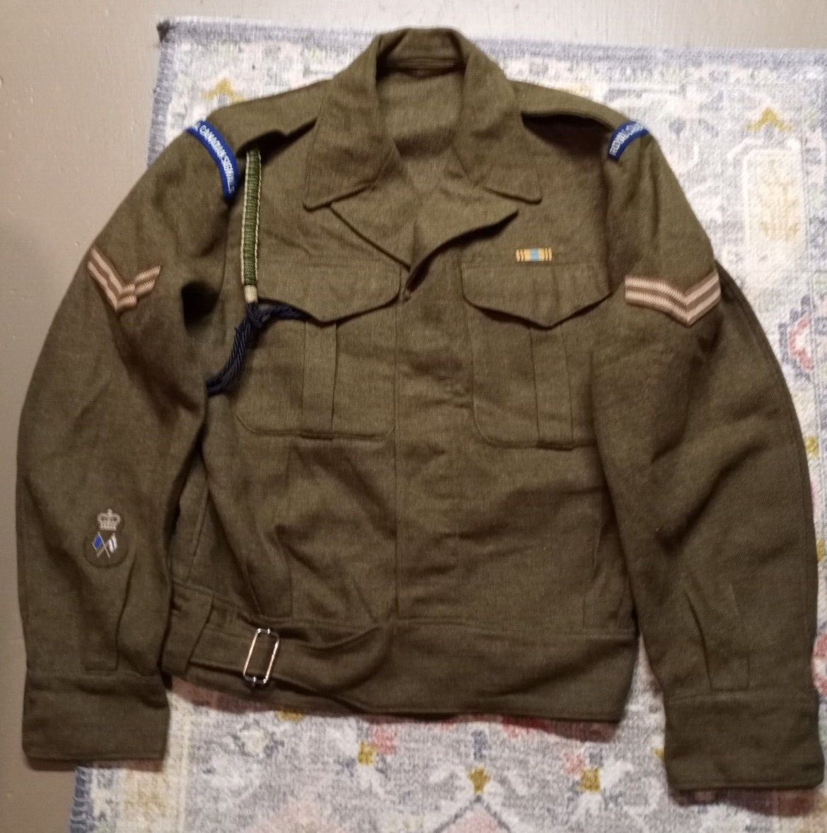 Canadian Army R. C. Signals Battle Dress Blouse, 1950 Dated, Size 13 | eBay