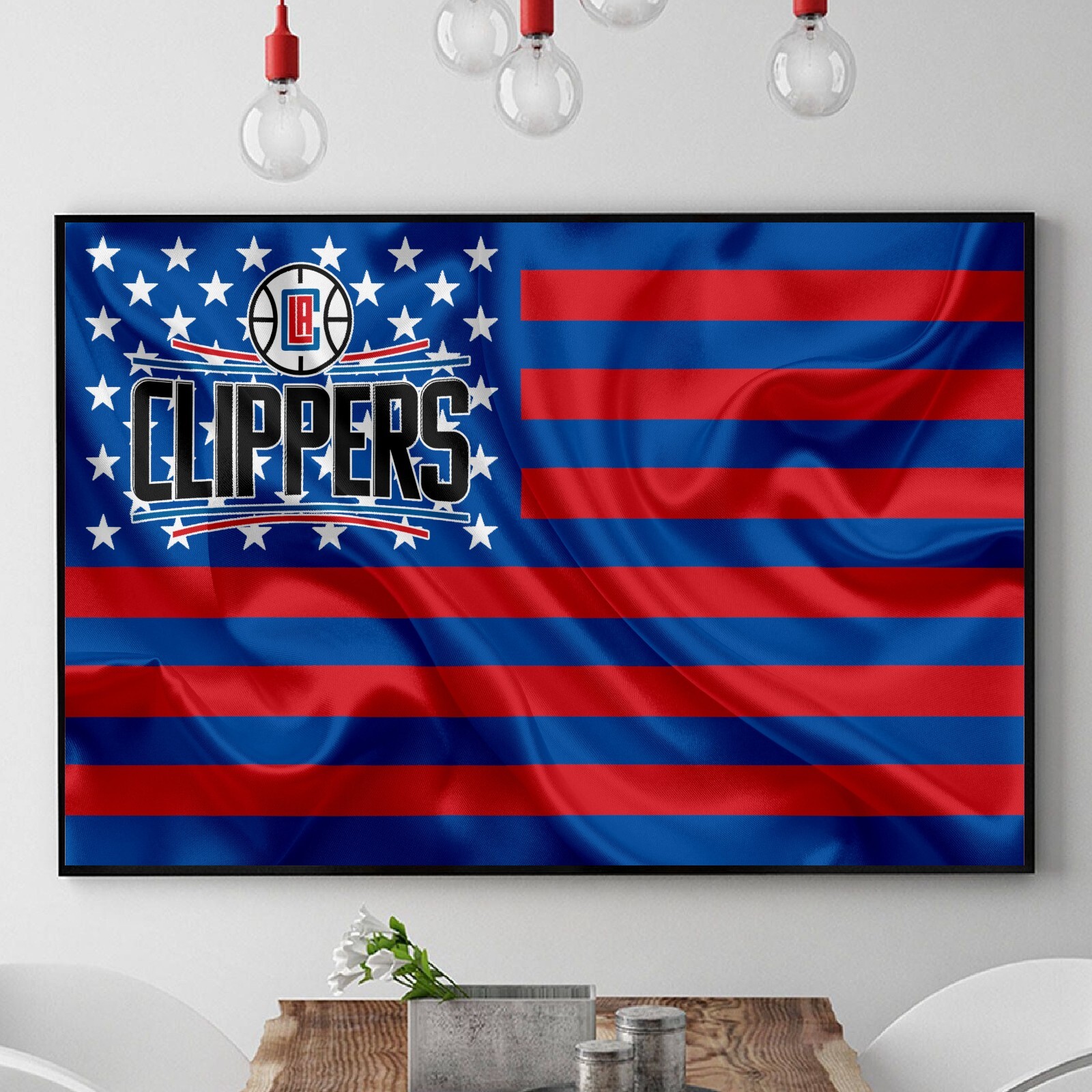Los Angeles Clippers Flag 1 Basketball Print NBA Team POSTER 24" x 36 ...