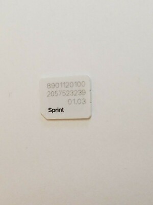 Sprint Boost Mobile Nano Sim Card ICCID 01.03 Zte N9132 Prestige ...