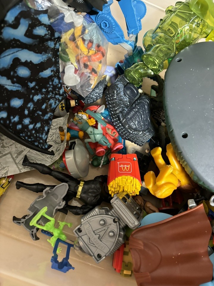 Large Bin Of Vintage & New Toys & Action Figures Sold Together FREE ...