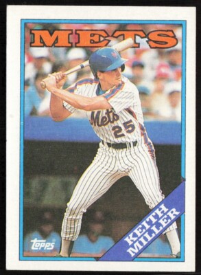 1988 Topps #382 Keith Miller Rookie New York Mets | eBay