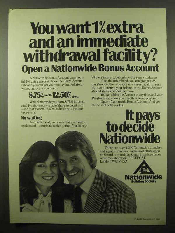 1982 Nationwide Building Society Ad - Withdrawal | eBay