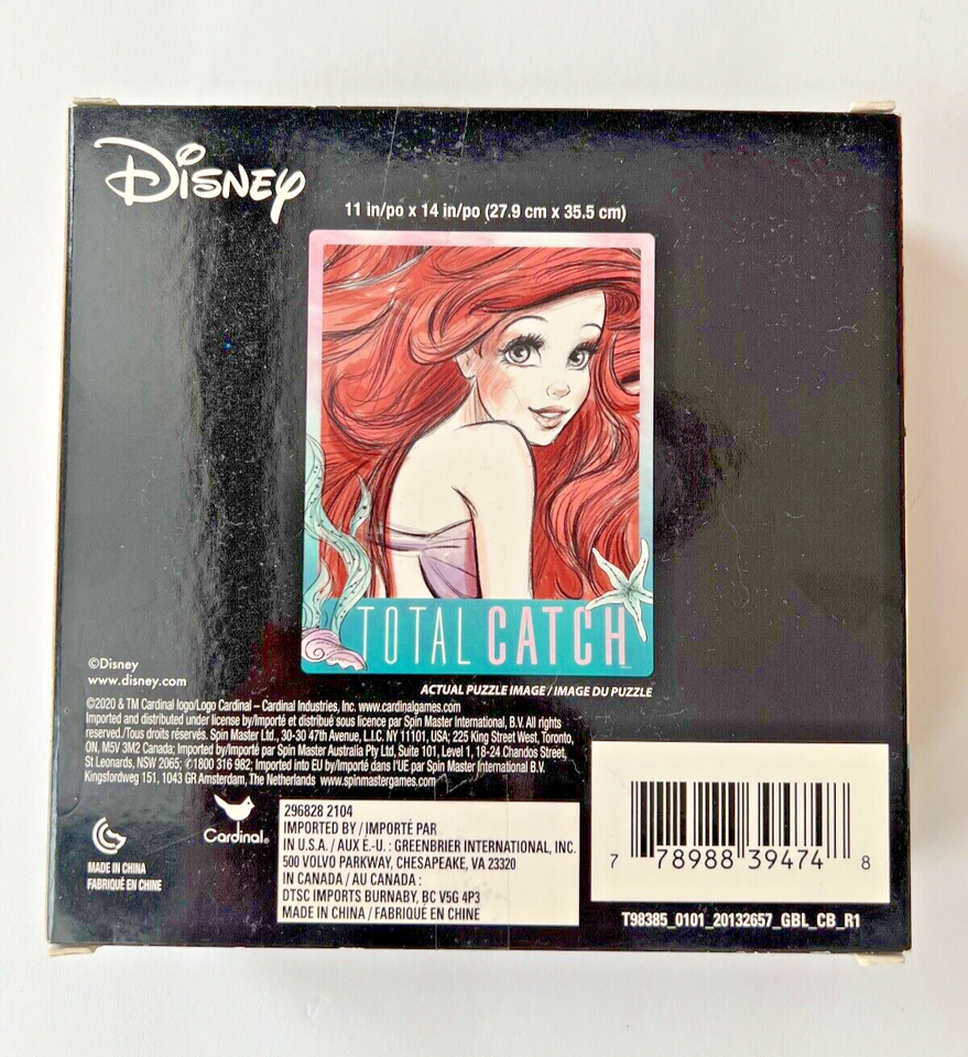 Disney Princess Ariel My Little Mermaid 500 Piece Jigsaw Puzzle 11" X ...