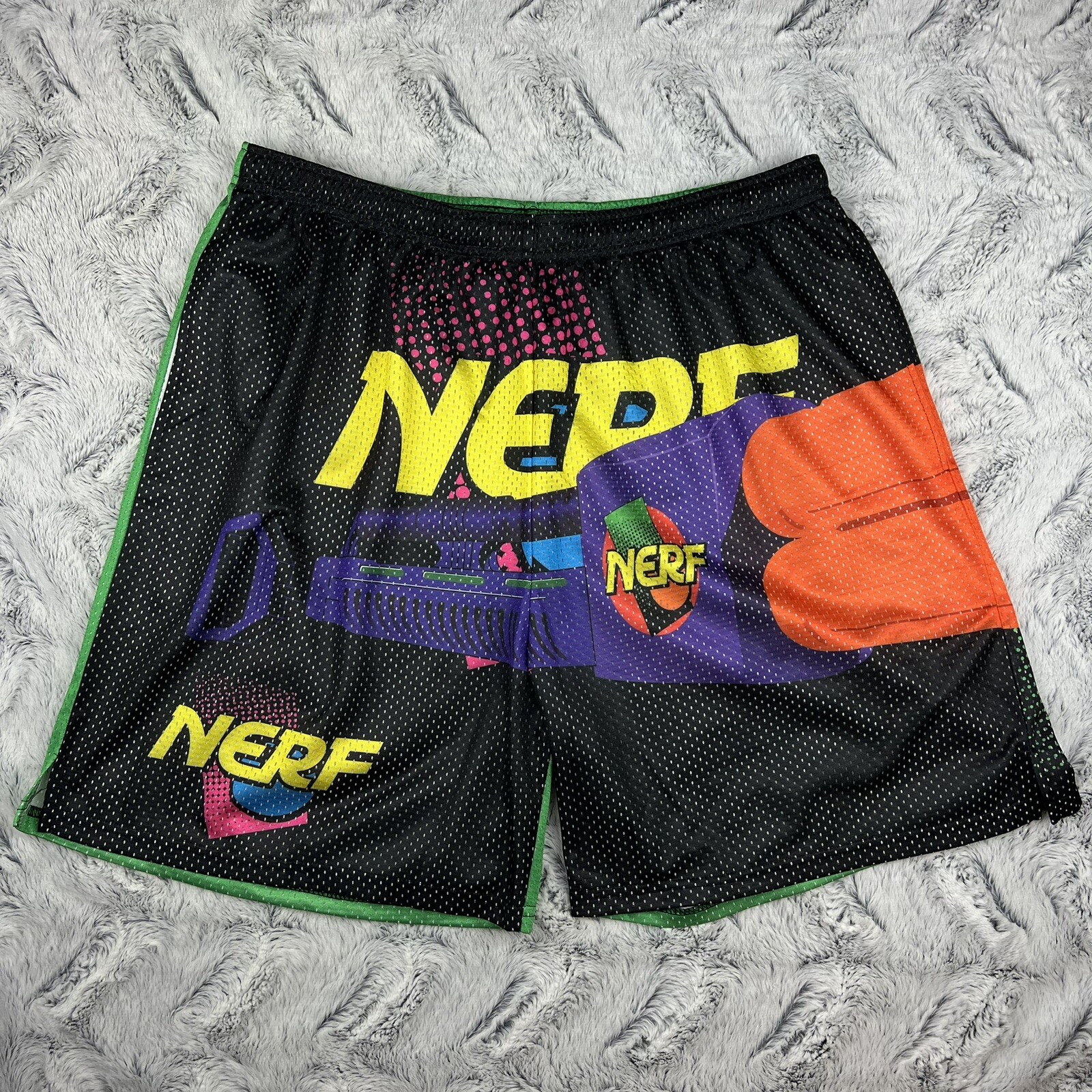 Chalk Line Shorts Nerf Hasbro Blaster Mesh Pockets Dr… - Gem