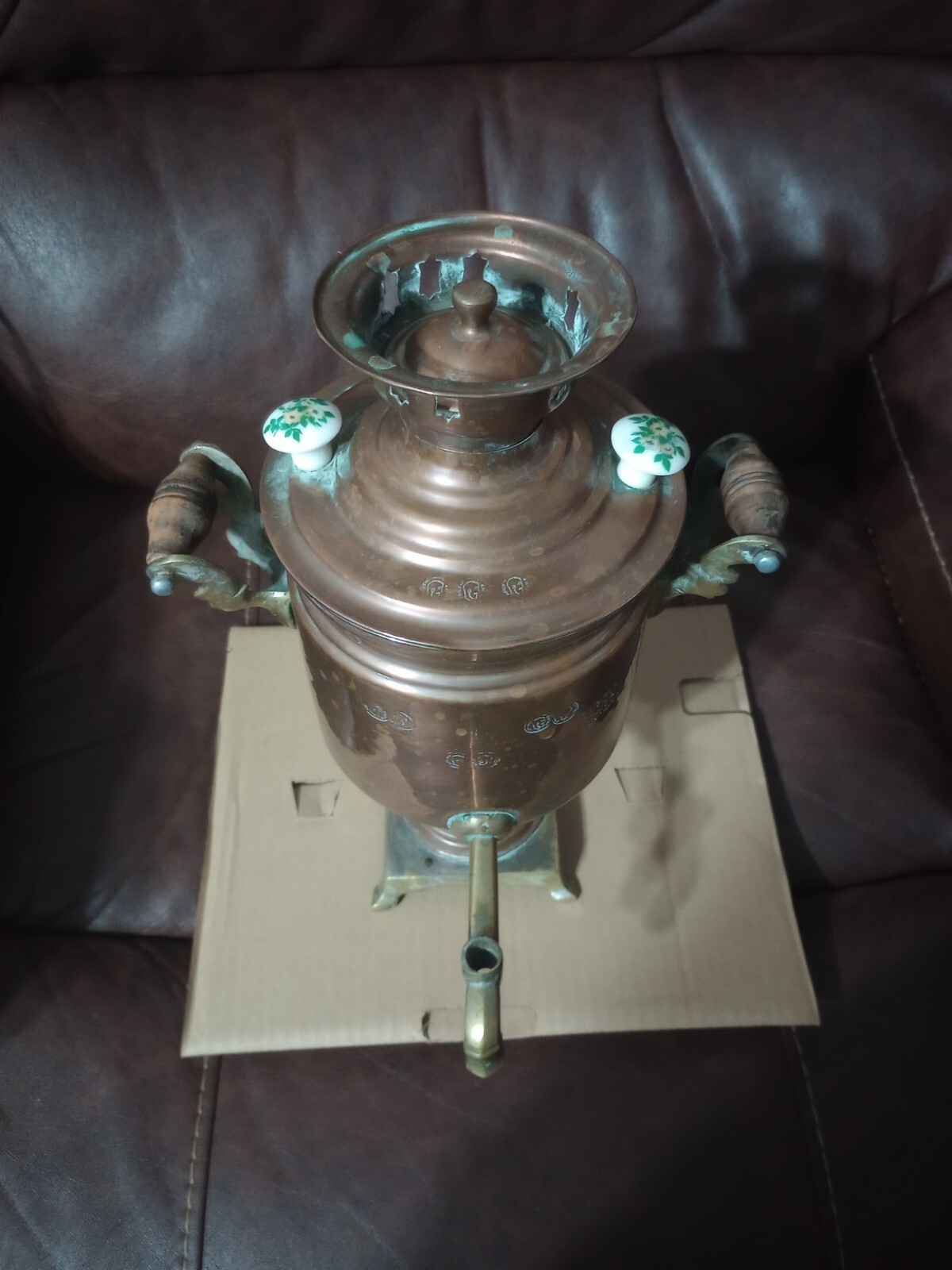 Antique brass 19th Russian Samovar tea maker pot w tray..very nice | eBay