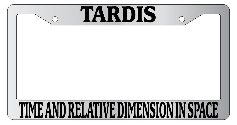 Chrome License Plate Frame Tardis Time and relative dimension in space ...