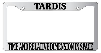 Chrome License Plate Frame Tardis Time and relative dimension in space ...