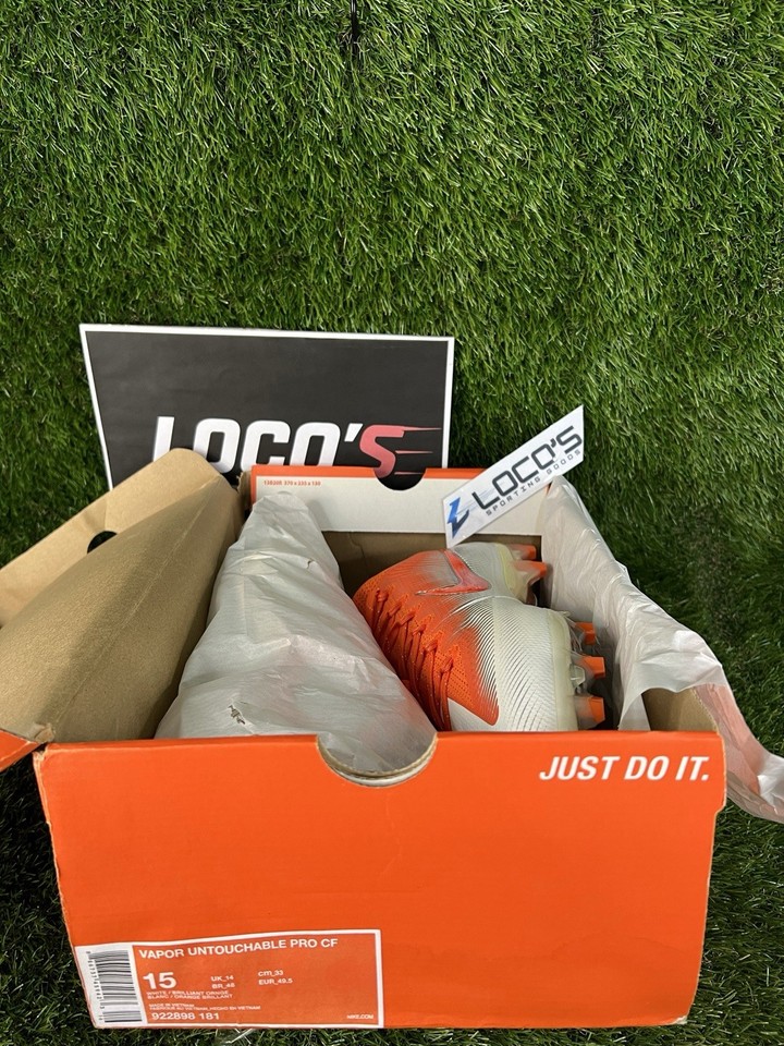 Size 15 | Nike Vapor Untouchable Pro CF Football Cleats Orange-White ...