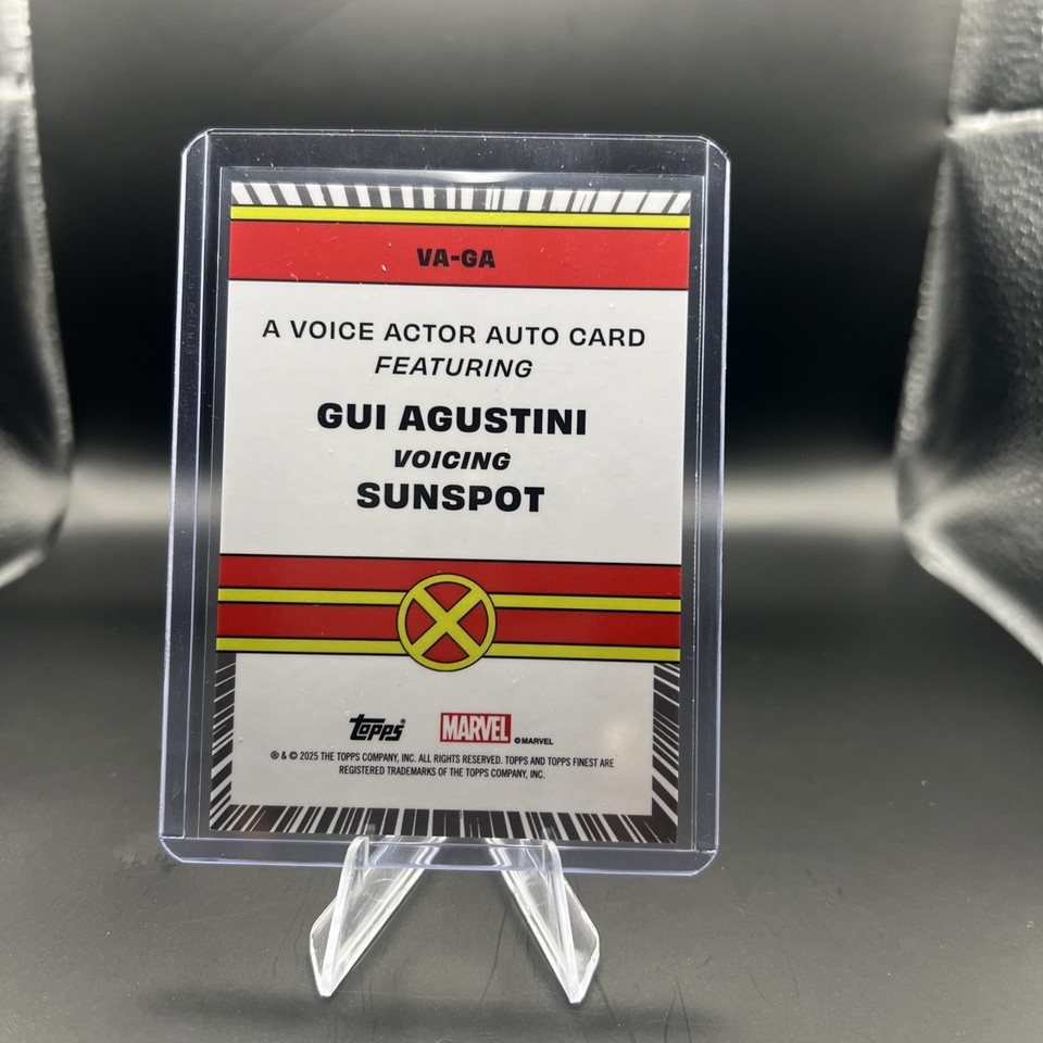 2025 Topps Finest X-Men '97 Gui Agustini Sunspot Voice Actor Auto 3/25 ...
