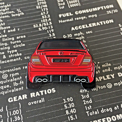 Petrolhead Pins Mercedes-Benz W204 C 63 AMG enamel pin - mars red | eBay