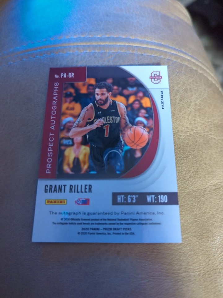 Grant Riller Rookie Auto Card #PA-GR Pink Ice Prizm 2020 Prizm Draft ...
