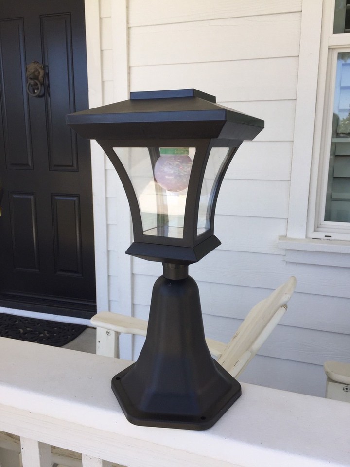 Bright LEDs Solar Powered Fence Gate Lamp Post Light Outdoor Garden. | eBay