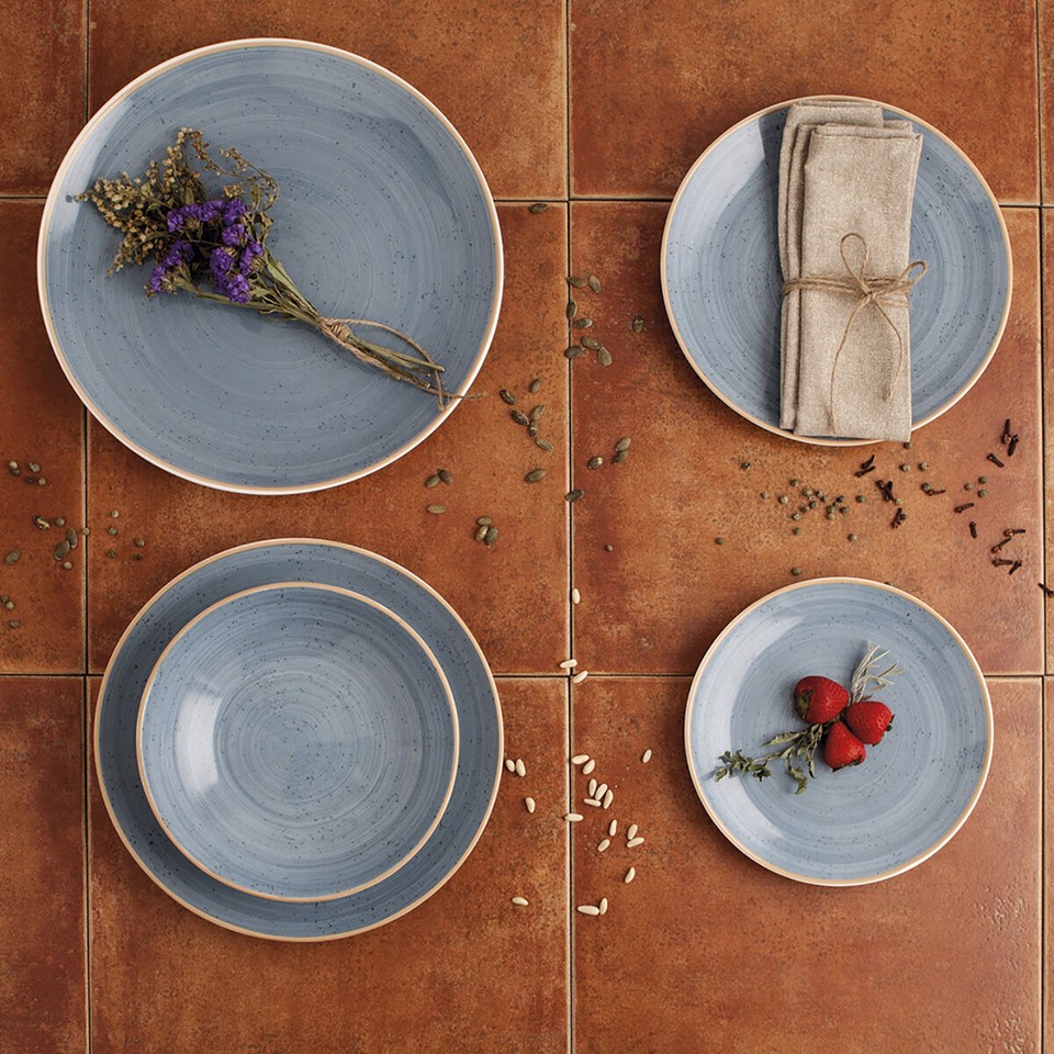 Piatto da pranzo Ariane Terra Azzurro Ceramica Ø 21 cm [12 Unità] | eBay