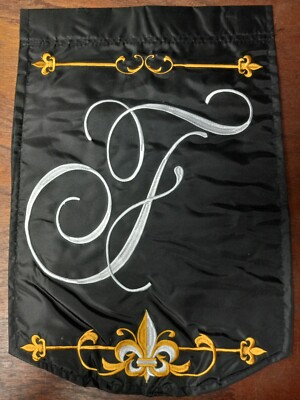 Monogram “F”-Garden Flag-Magnolia Lane-Double Sided Appliquéd-13”x18 ...