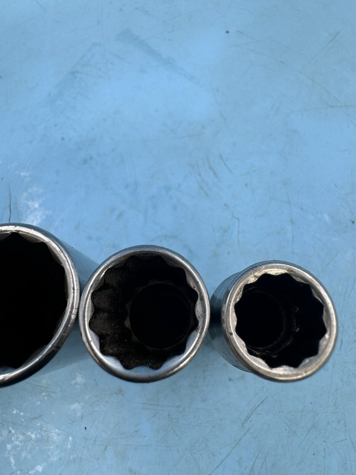 Craftsman 1/2" Drive Deep Well Socket Set Of 6 SAE And 1 Metric USA ...