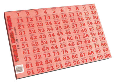 Chocolate Spinning Wheel Raffle Tickets 1 - 100 Numbers 5 Colours 50 ...