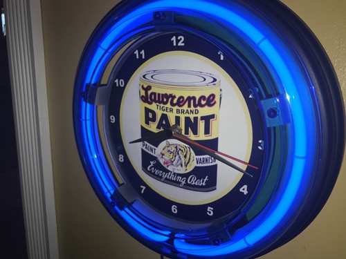 Lawrence Paint Painter Hardware Store Man Cave Neon Wall Clock ...