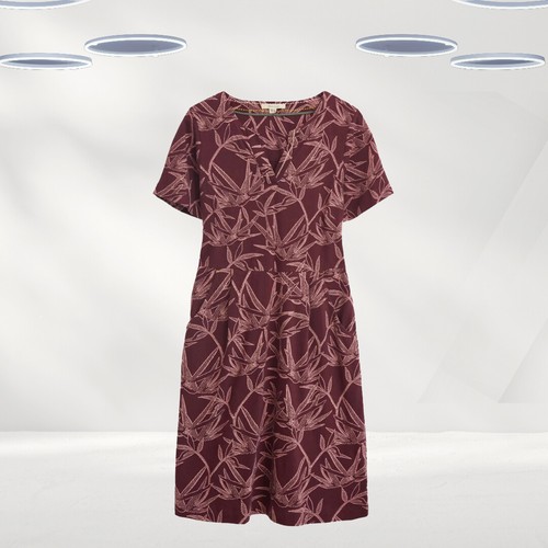 Ex White Stuff Women’s Ruby Cotton Jersey Dress in Brown (Defect) | eBay UK