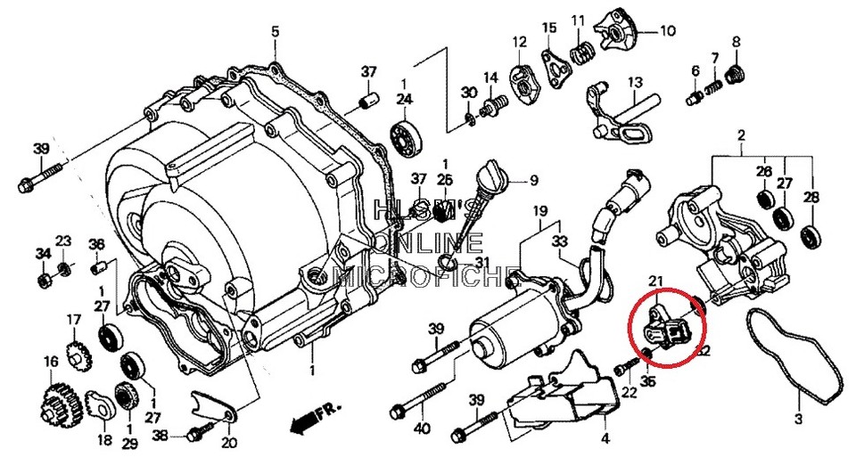 2007-2019 Honda OEM TRX420 Rancher ES TRX500 Foreman ES FA Angle Sensor ...