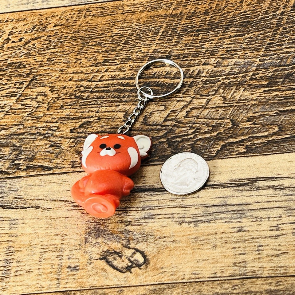 Panda Mei Red Keychain Looking Keyring Turning Toy Disney Classic Key ...