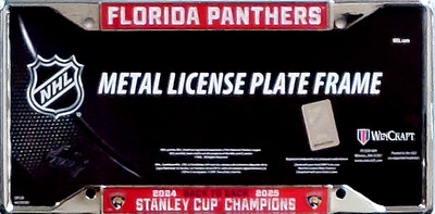 Florida Panthers Back-to-Back Stanley Cup Champions Metal License Plate ...