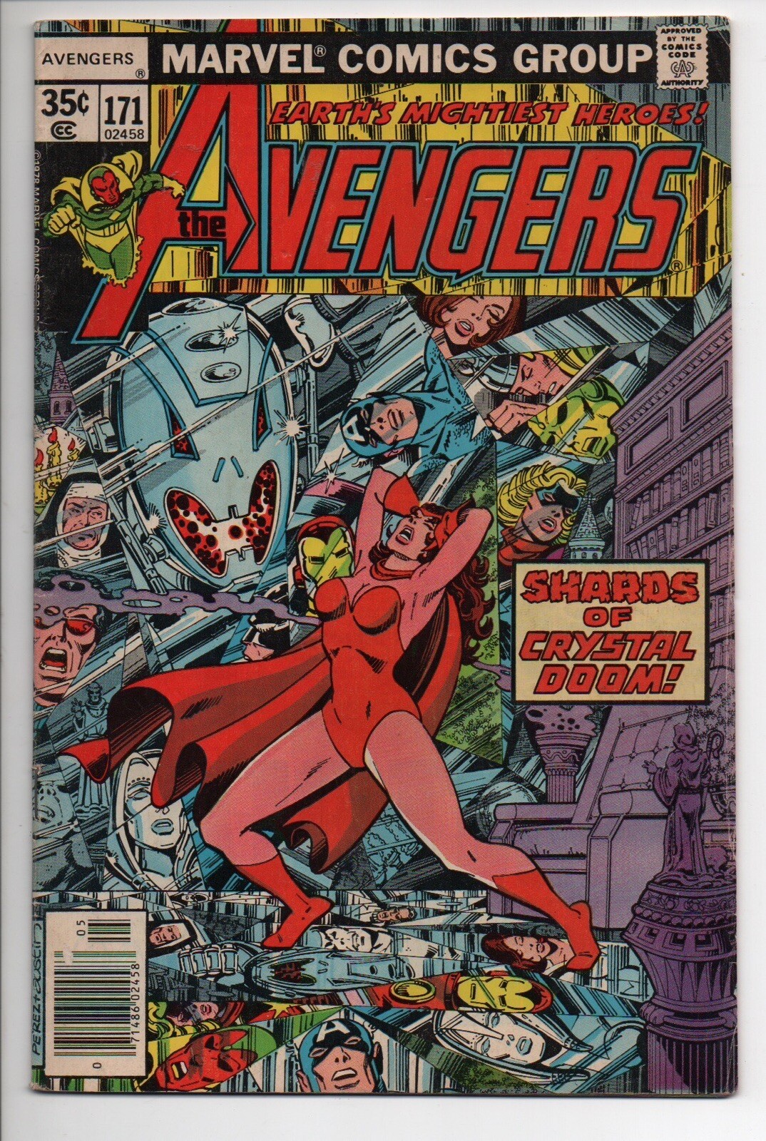 The Avengers 171 Marvel Comic Book 1978 Scarlett Witch 1st Sister ...