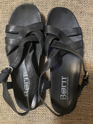 Born Black Strap oh Sandals Size 9 | eBay
