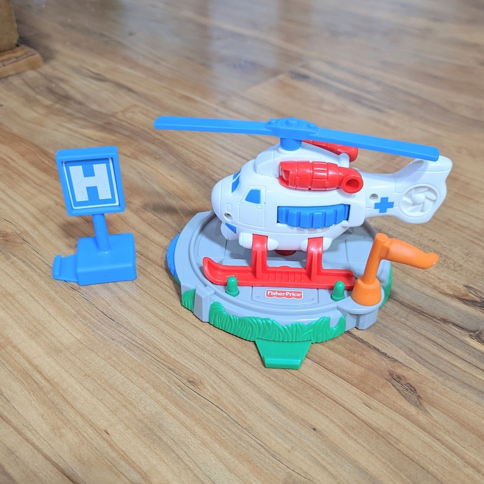 GeoTrax Train Whirly Bird Rescue Helicopter Rail & Road System Vintage ...