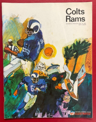 NFL Illustrated Colts vs Rams 10/15/1967 Vintage Magazine | eBay