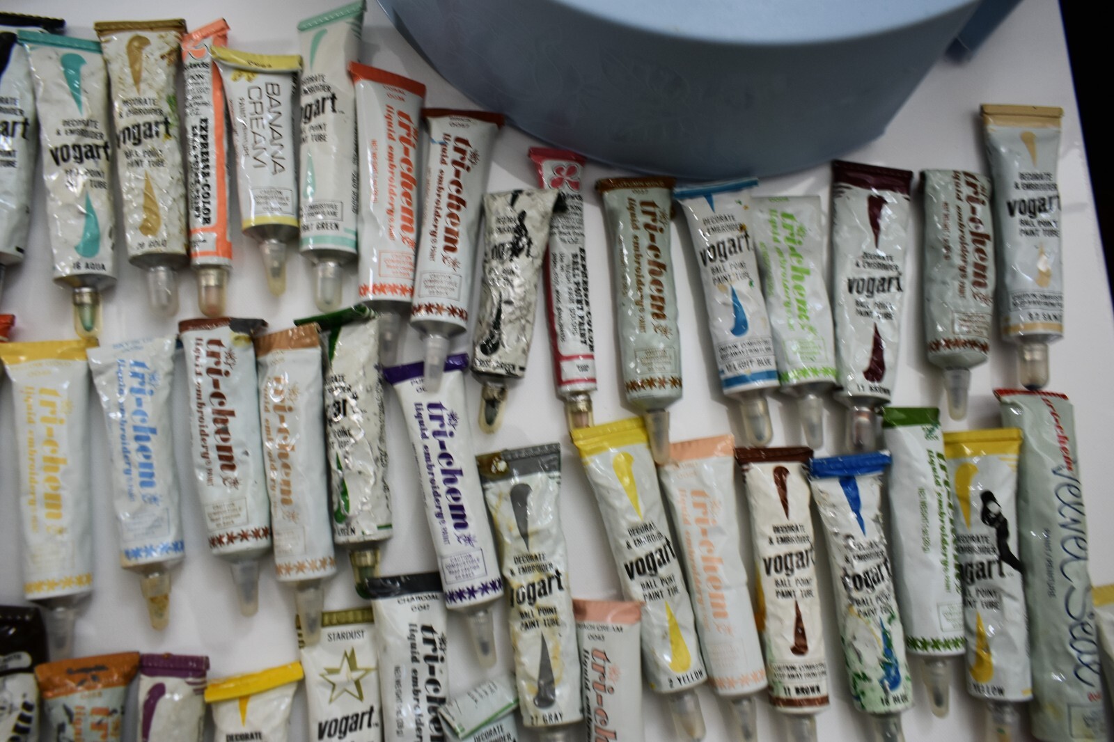 1974 Tri-Chem Liquid Embroidery Paint Case, 52 Paints Goodhouse Keeping ...