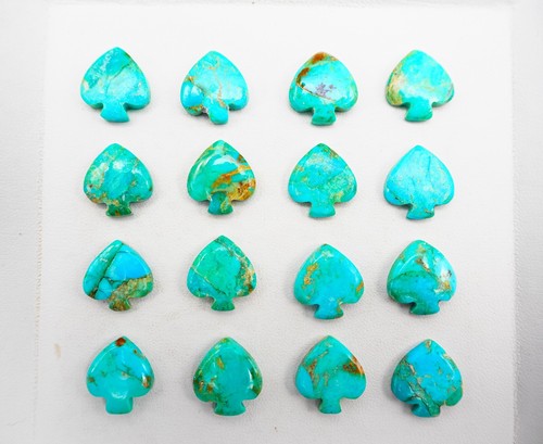 Blue Turquoise Spades Shape Lot Gemstone Size 16mm Calibrated Gift For ...