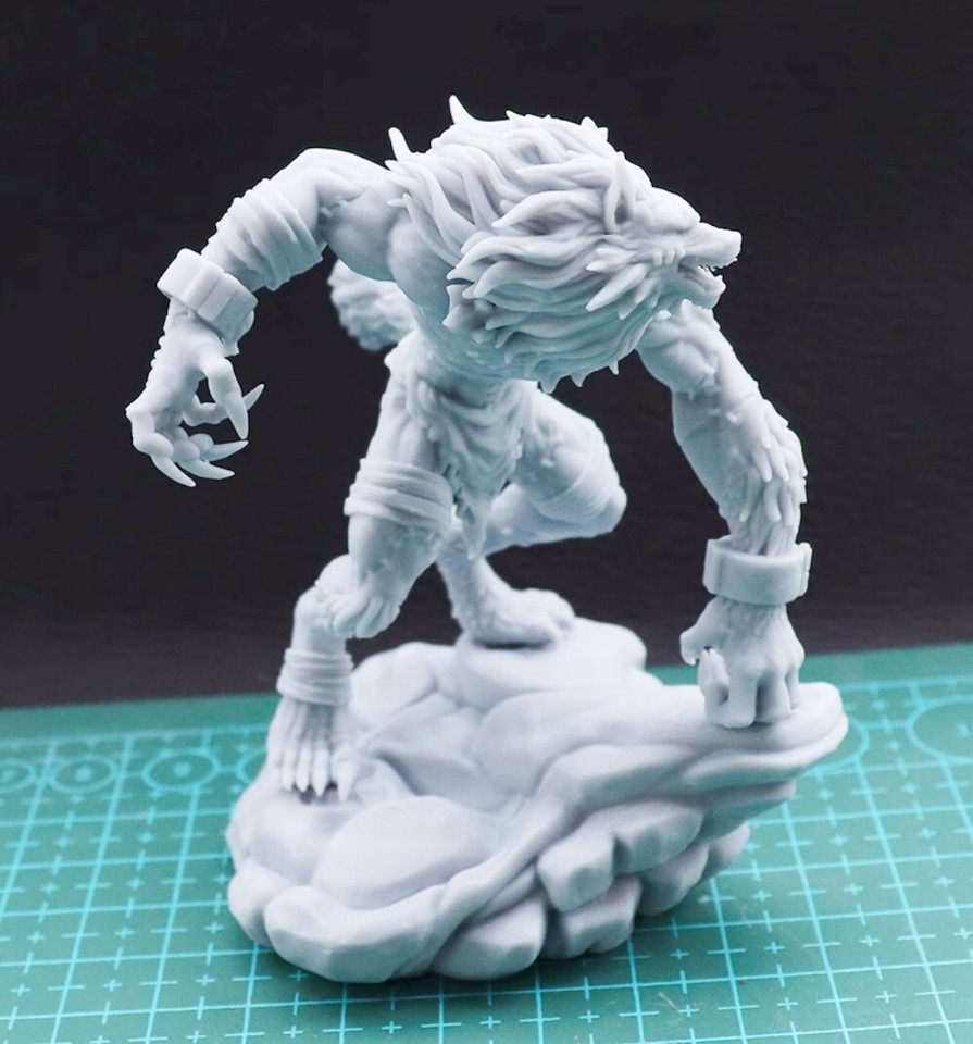 1/24 resin figures model Fantasy Werewolf Warrior unassembled unpainted ...