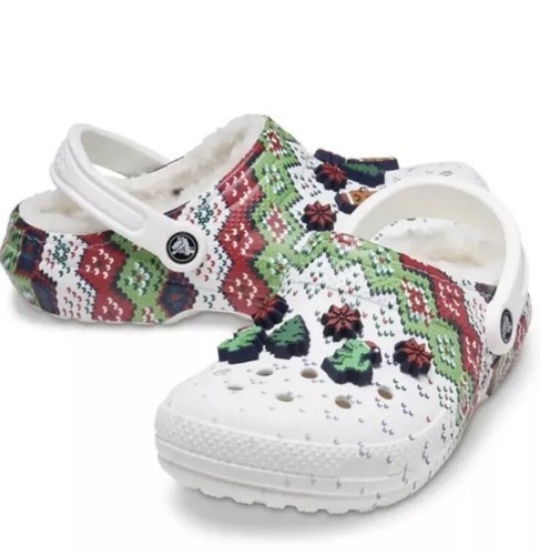NEW!! CROCS UNISEX CLASSIC LINED HOLIDAY CHARM CLOG SIZE US M8/W10 | eBay